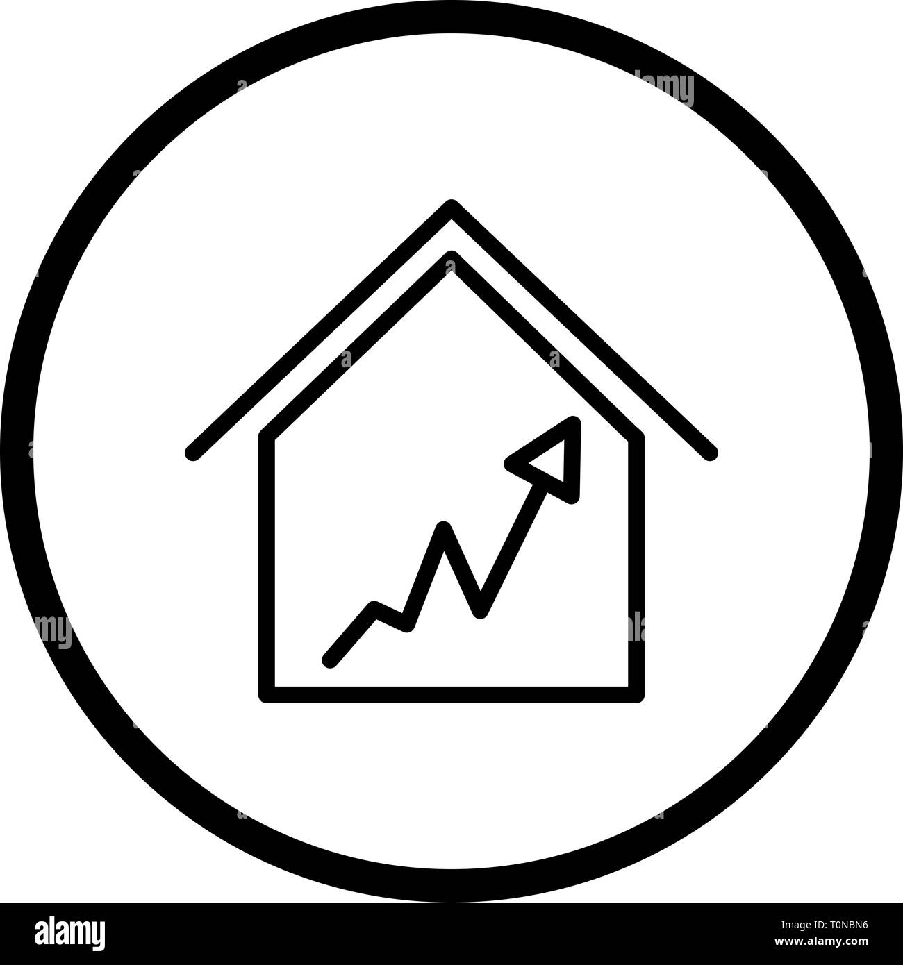 Illustration Graph House Icon Stock Photo - Alamy