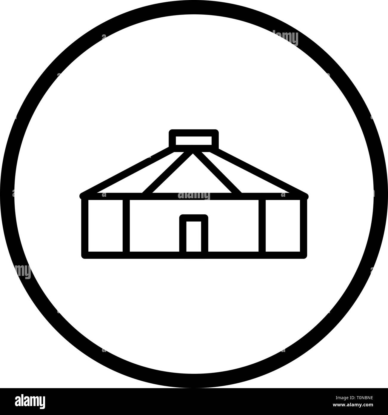 Illustration Yurt Icon Stock Photo - Alamy