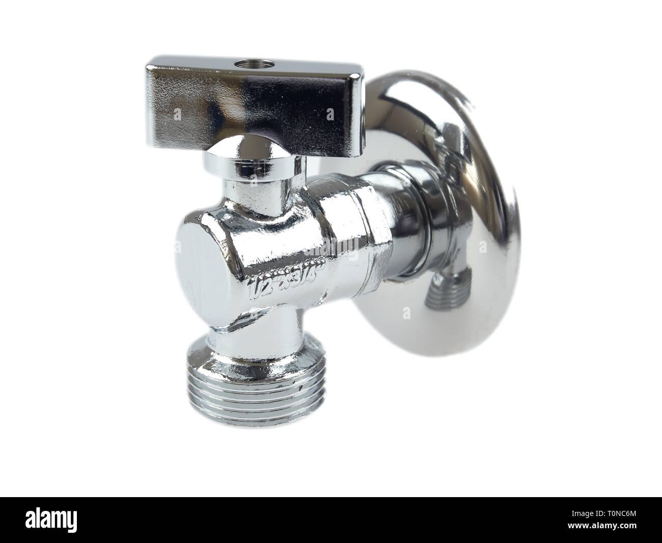 Water tap or faucet for washing machine, isolated on white Stock Photo ...