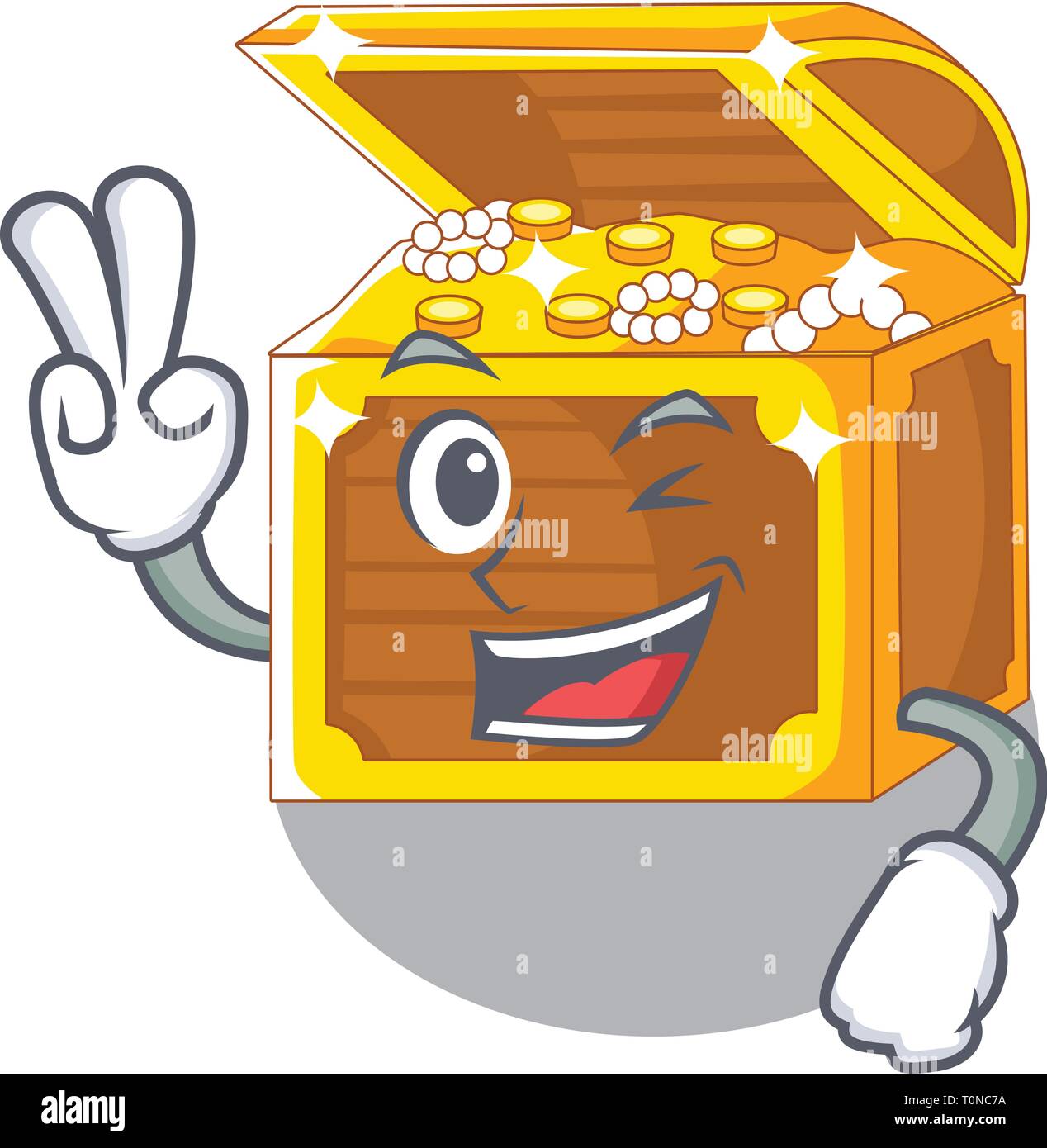 Two finger underwater treasure in the shape characters Stock Vector ...