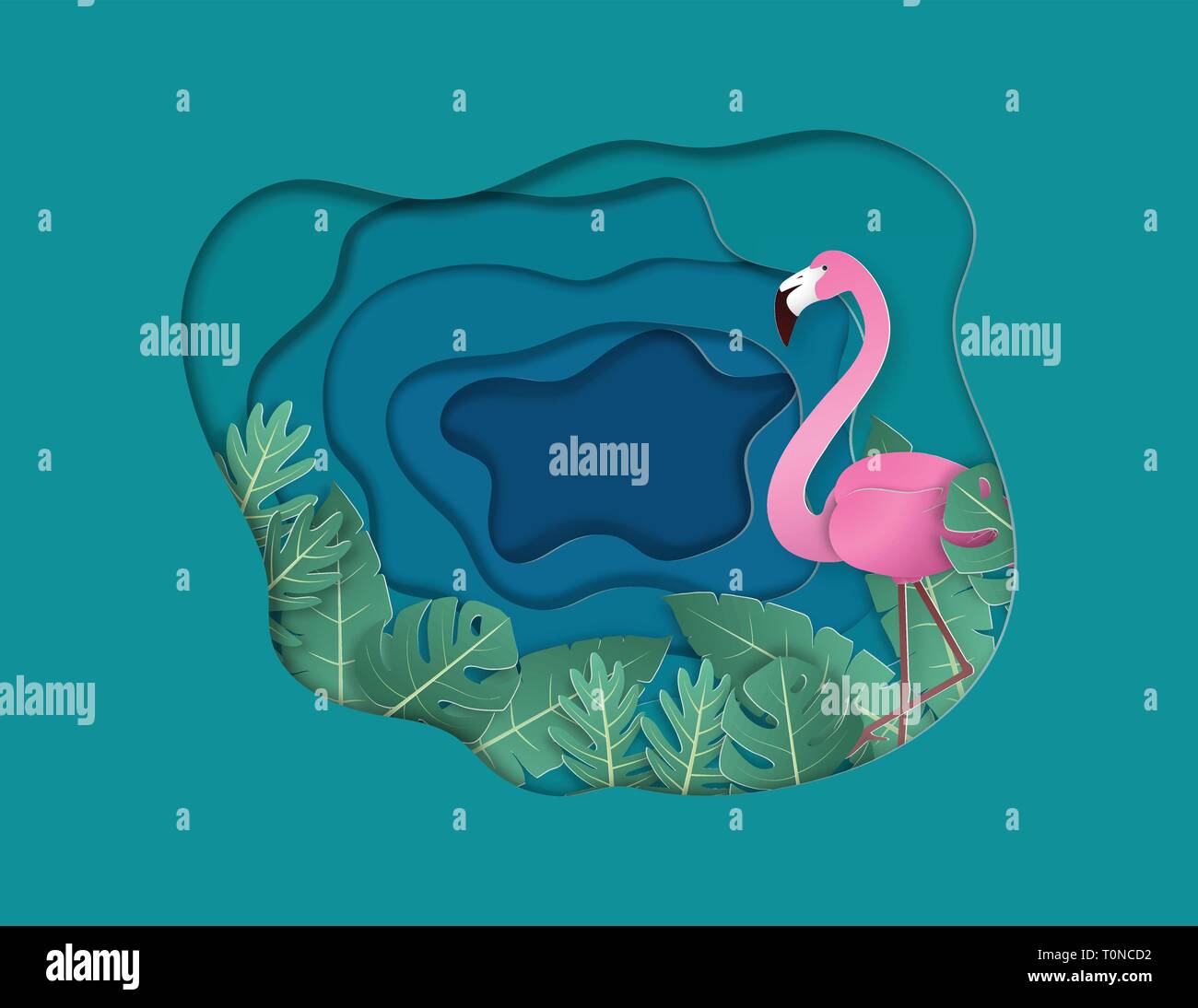 Pink flamingo flyer Stock Vector Images - Alamy