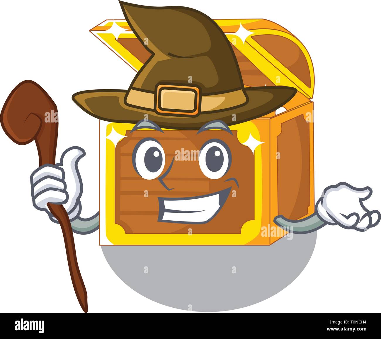 Witch treasure underwater cartoons in the water Stock Vector Image ...