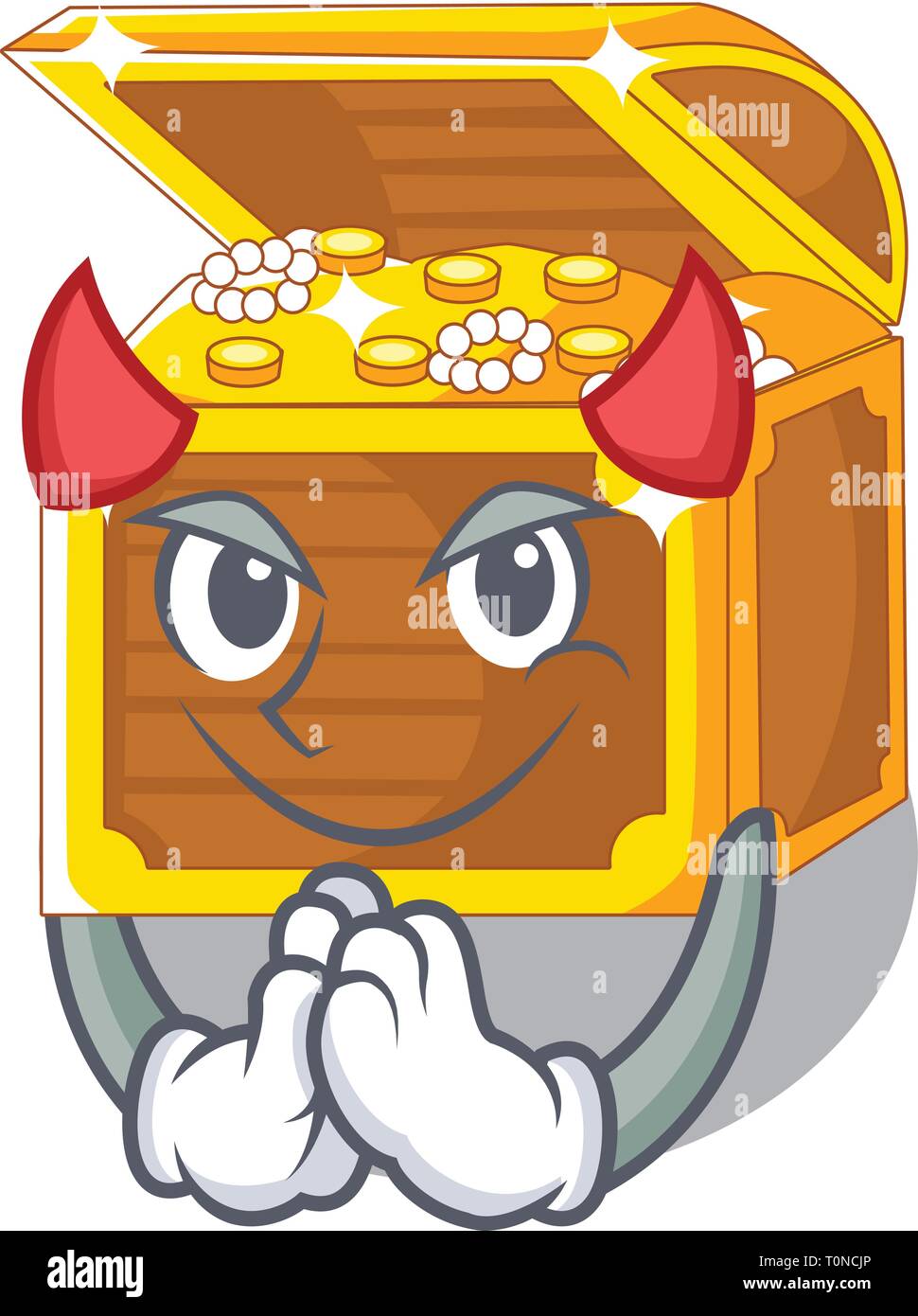 Devil treasure underwater cartoons in the water Stock Vector Image ...