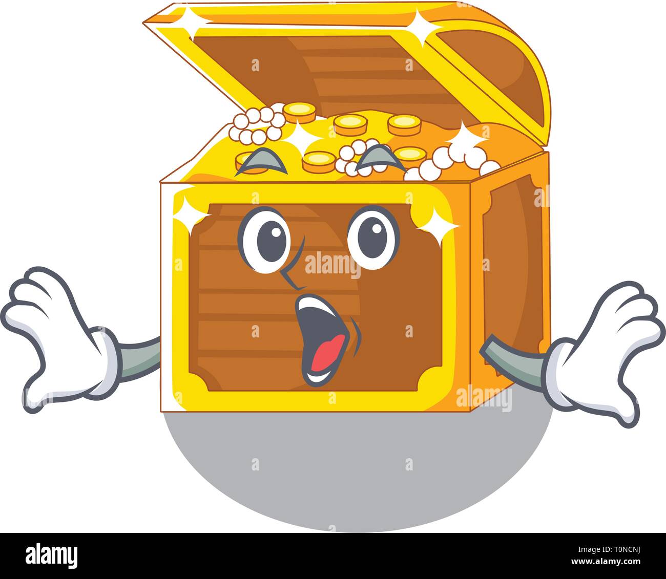 Surprised treasure underwater cartoons in the water Stock Vector Image ...