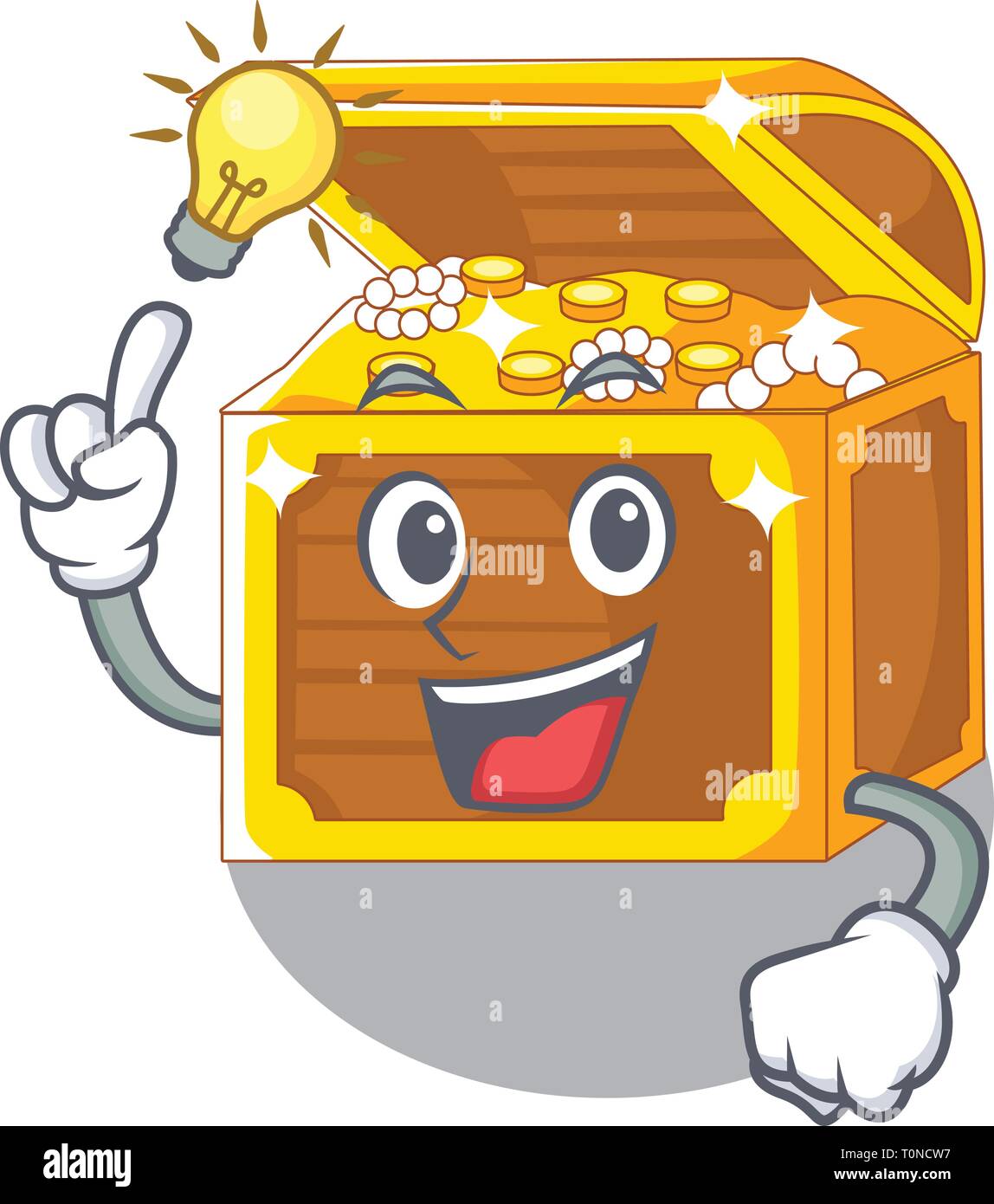 Have an idea miniature underwater treasure above cartoon table Stock ...