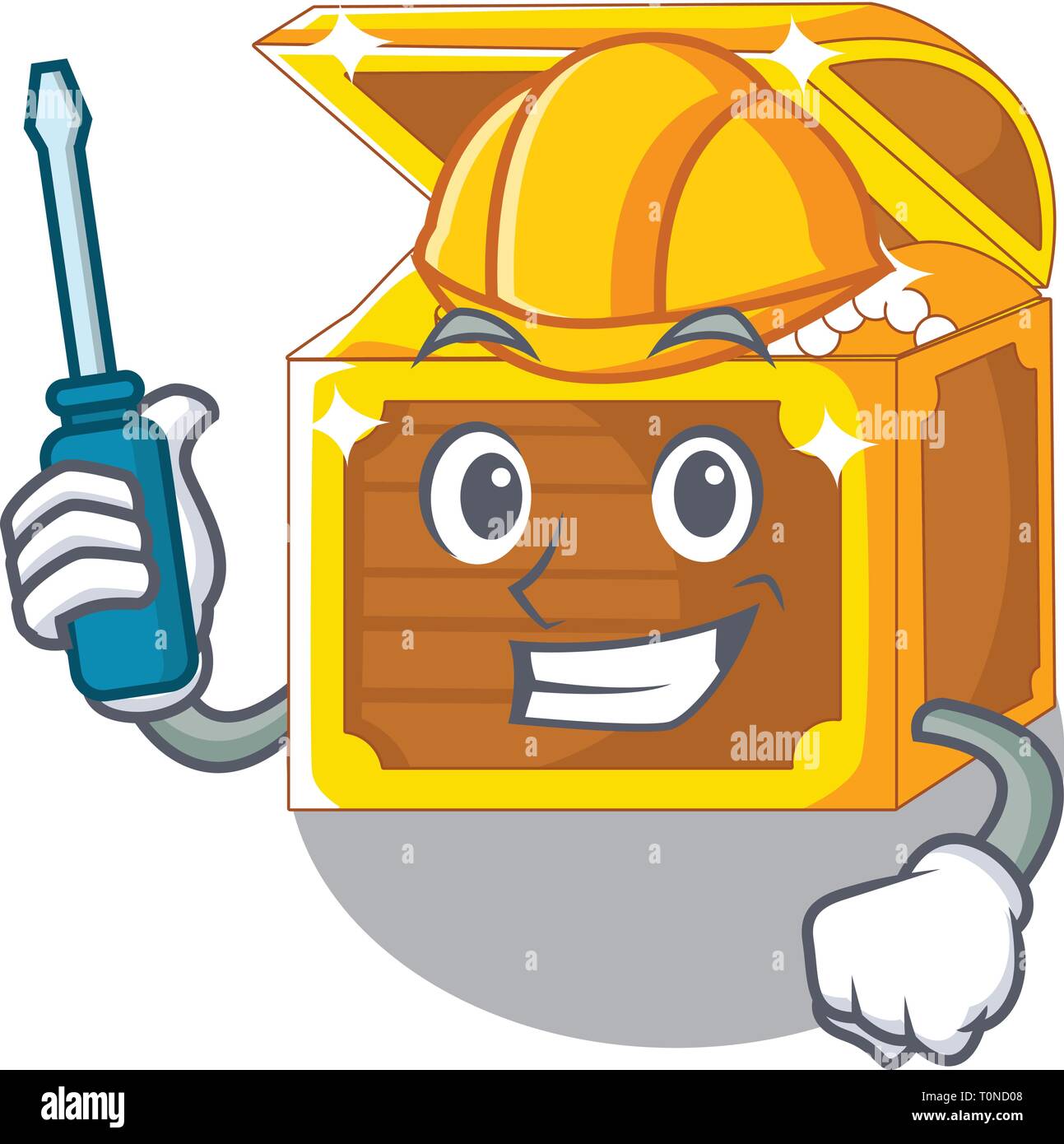 Automotive miniature underwater treasure above cartoon table Stock ...