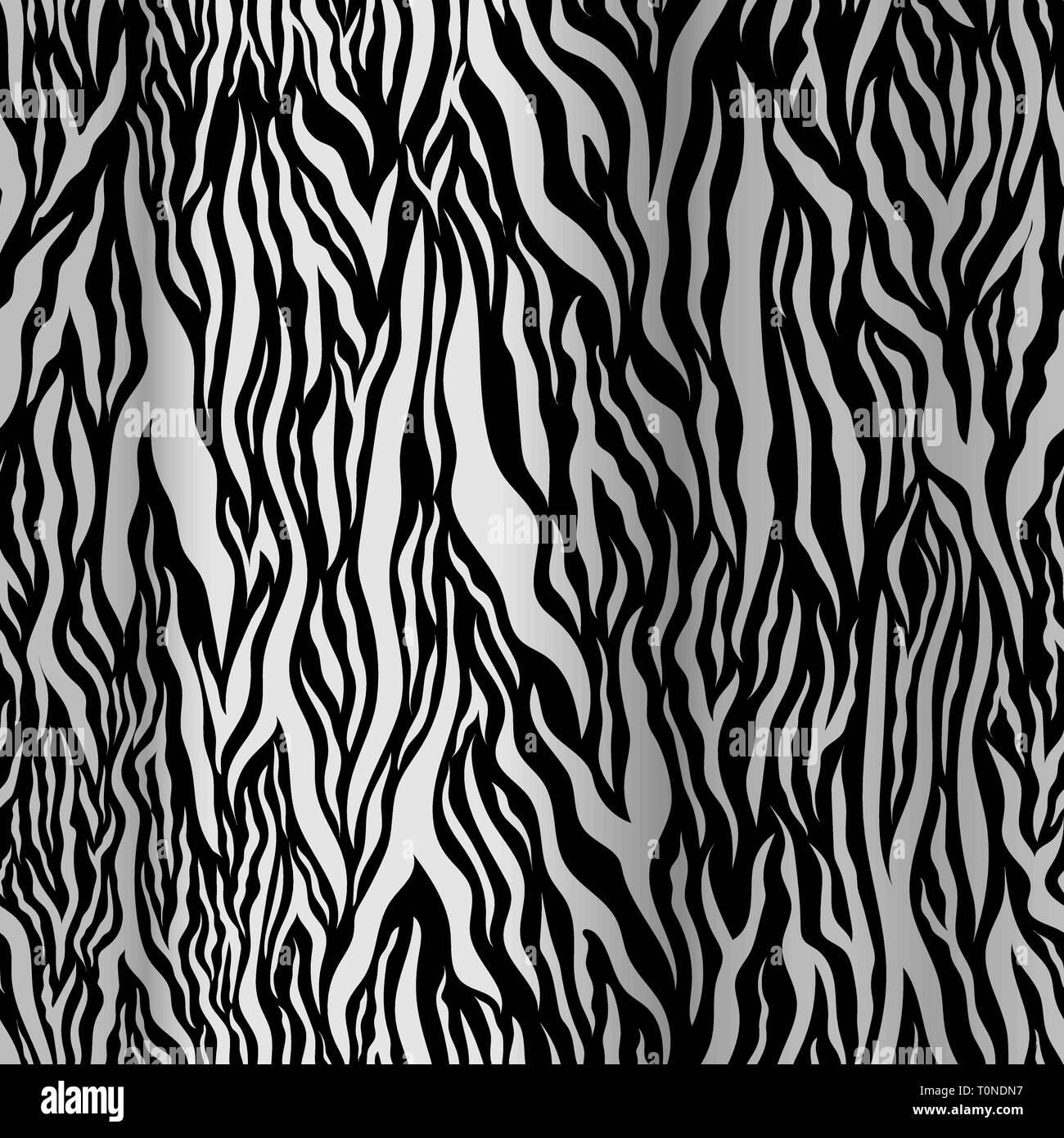 Luxury glossy tiger skin, silver stripes on black, detailed seamless ...