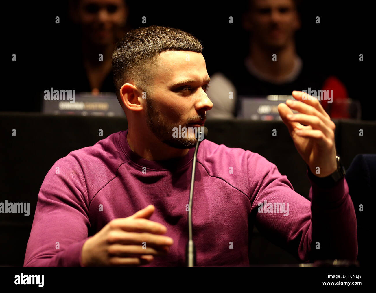 Gymnast Dominick Cunningham during the press conference at The Crystal ...