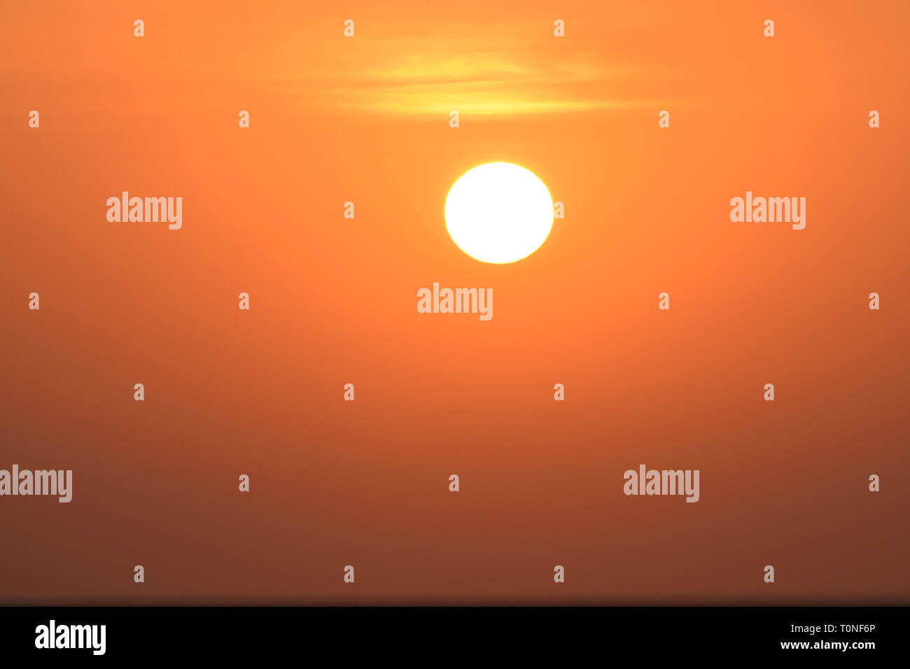 Spectacular view of sun just after sunrise Stock Photo - Alamy