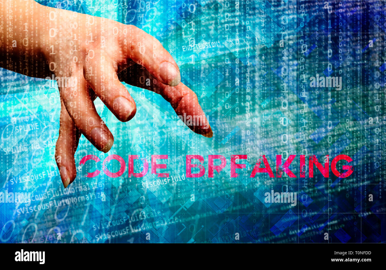 computer code breaking and hacking concept Stock Photo - Alamy