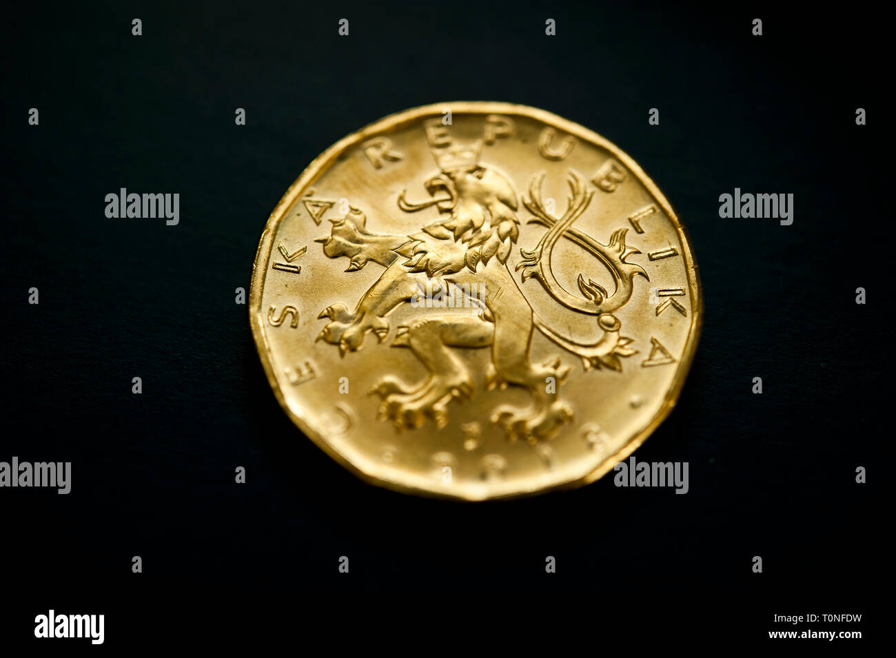 Czech Republic coin 20 crowns Stock Photo - Alamy