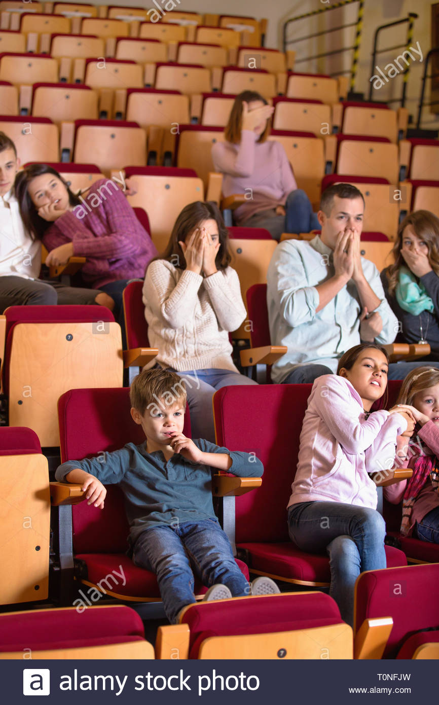 People Watching Scary Movie High Resolution Stock Photography and ...