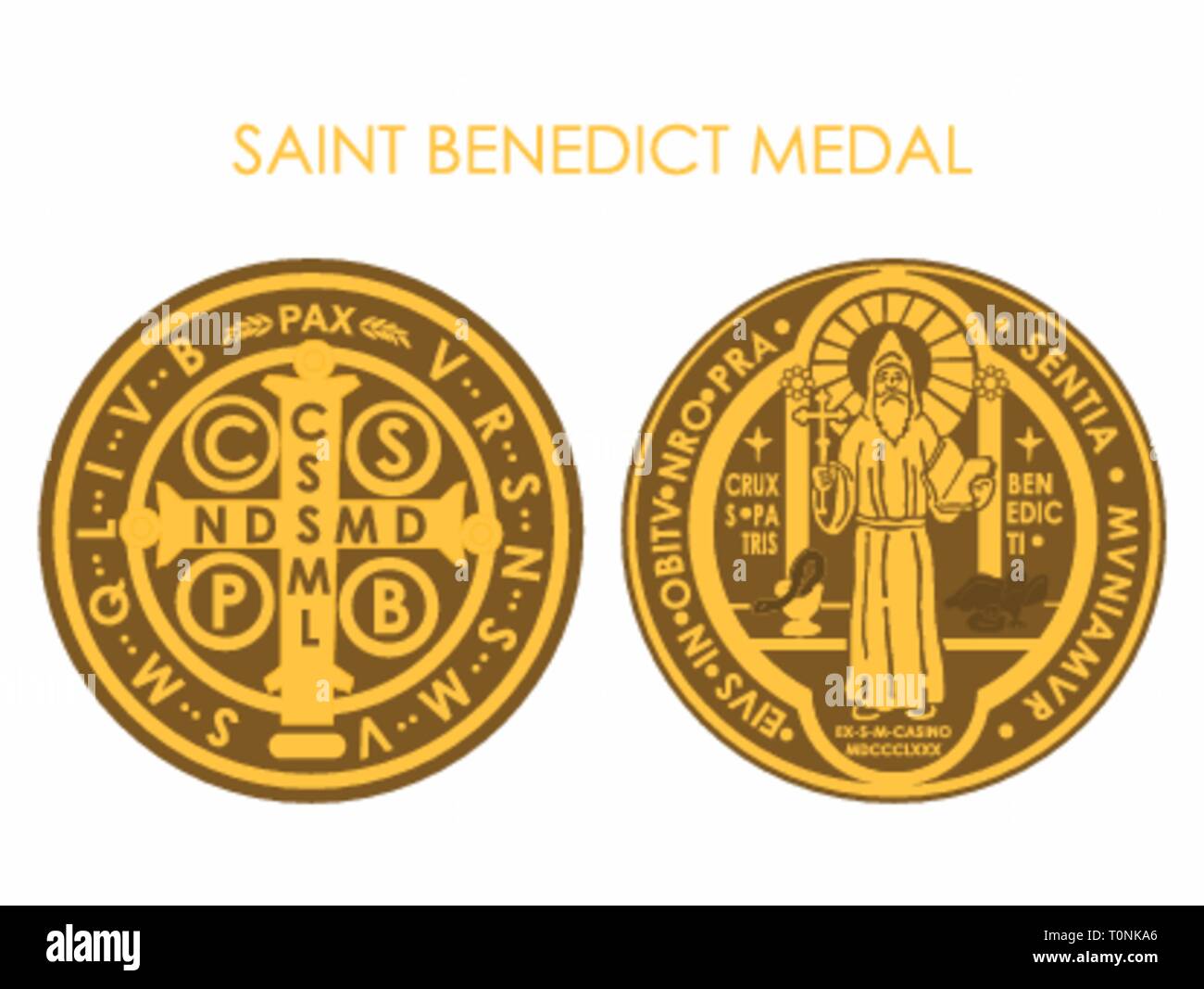 Saint benedict medal hi-res stock photography and images - Alamy