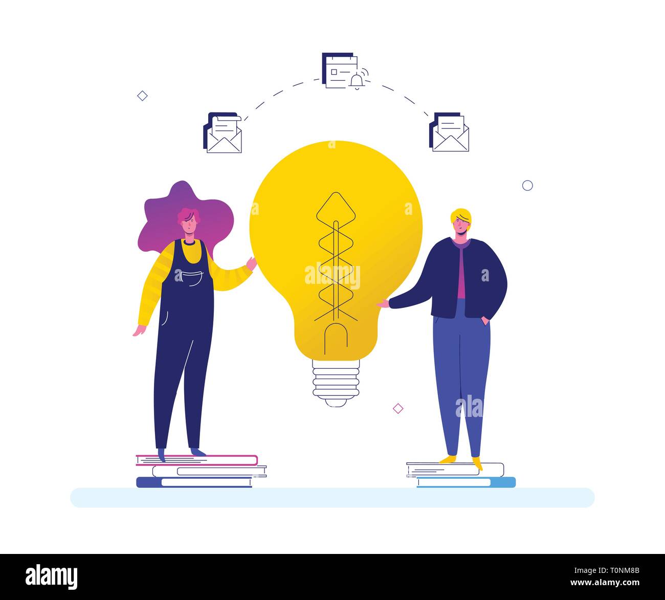 Stand idea bright Stock Vector Images - Alamy