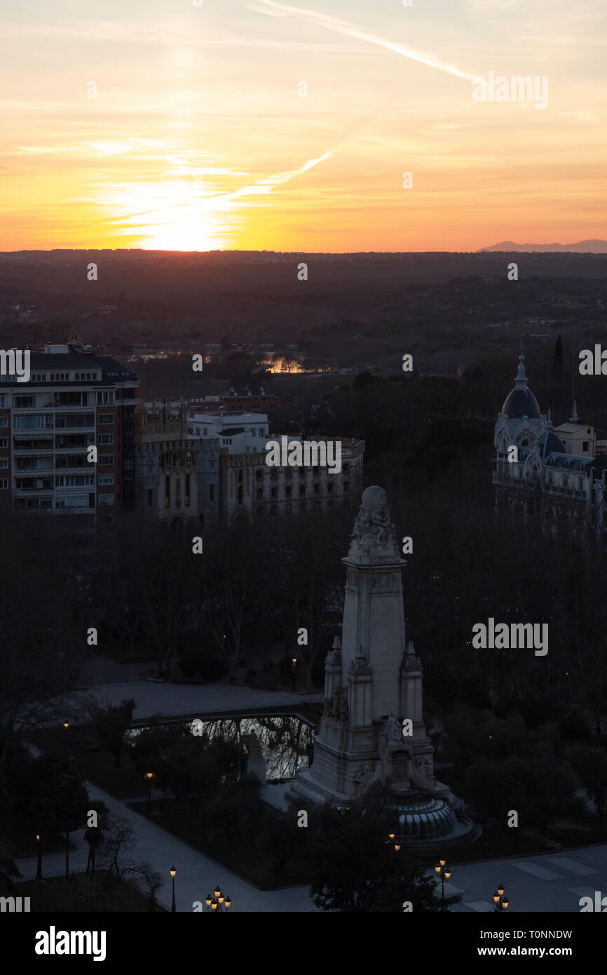 Nice sunset from the heights of the city of Madrid Stock Photo - Alamy