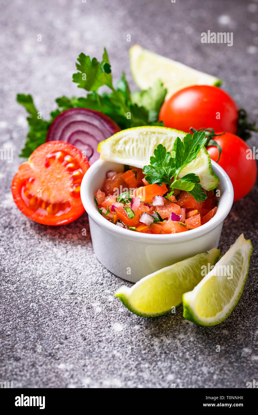 Traditional mexican tomato salsa sauce Stock Photo - Alamy
