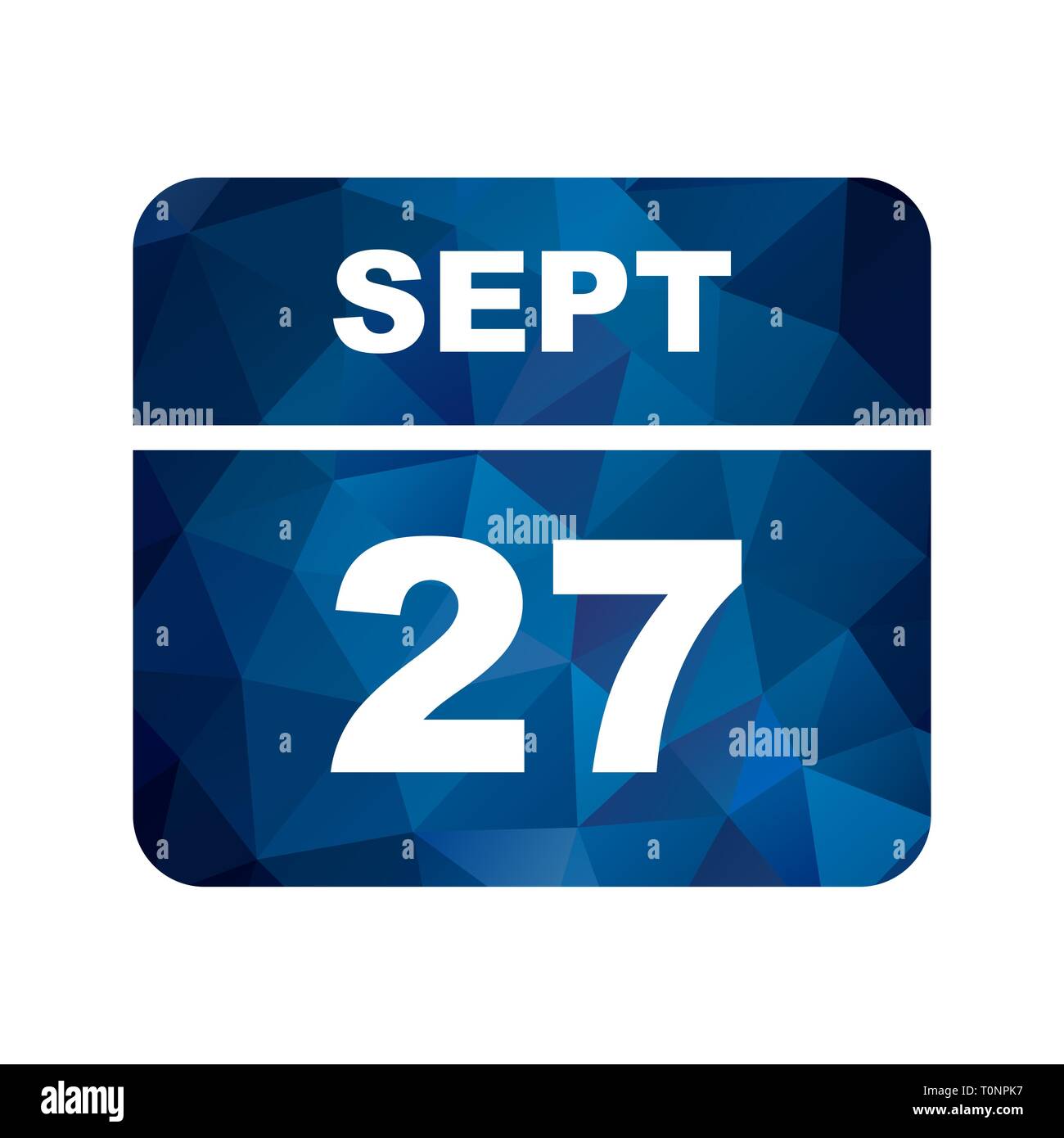 September 27th Date on a Single Day Calendar Stock Photo - Alamy
