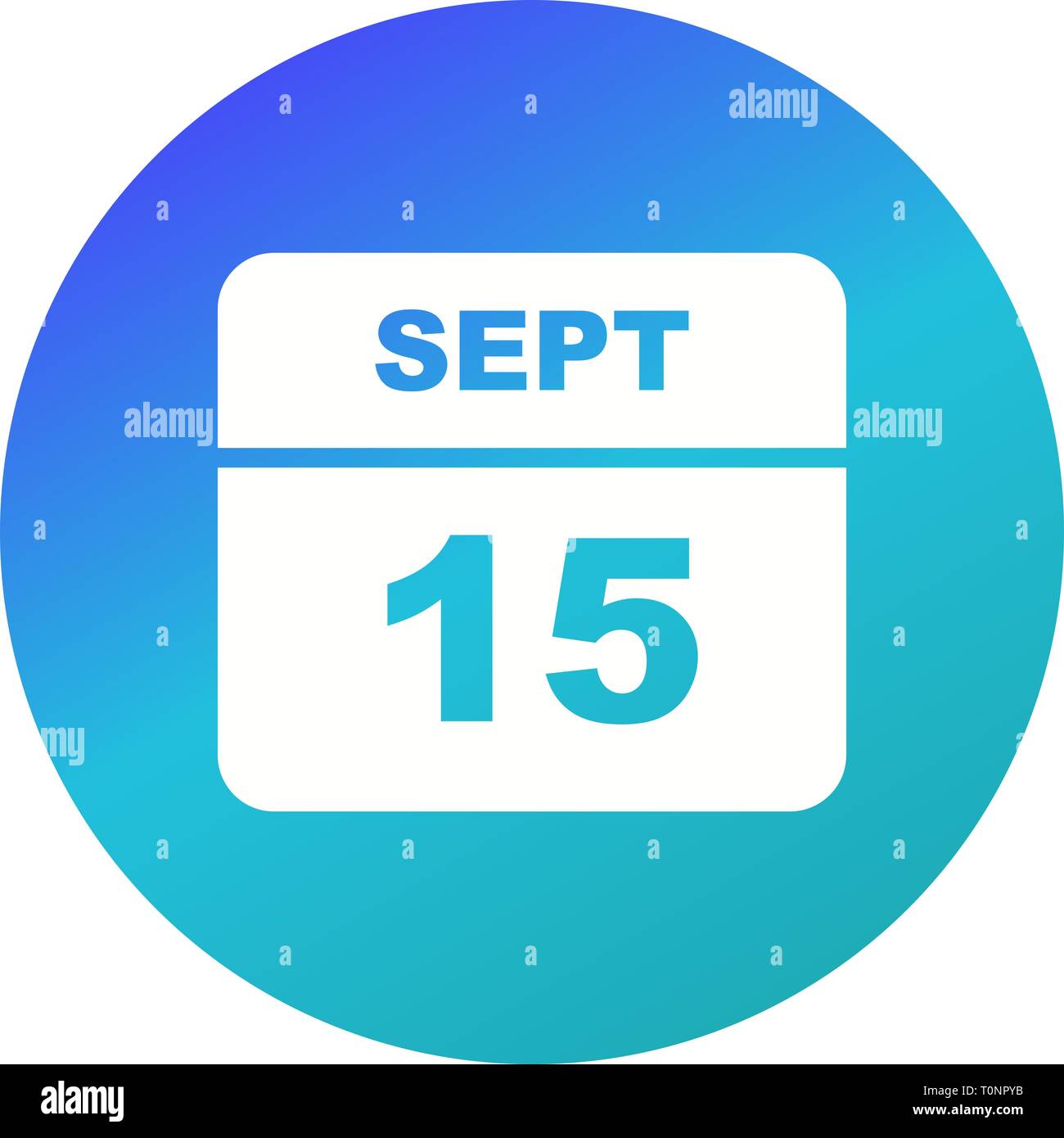 September 15th Date on a Single Day Calendar Stock Photo - Alamy