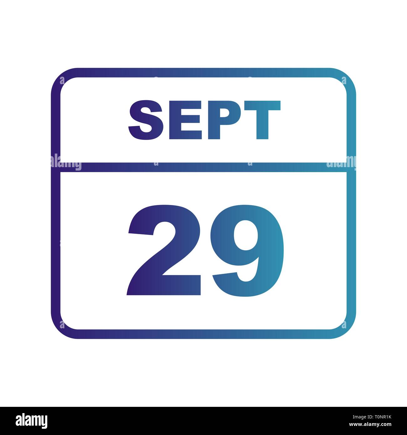 September 29th Date on a Single Day Calendar Stock Photo - Alamy