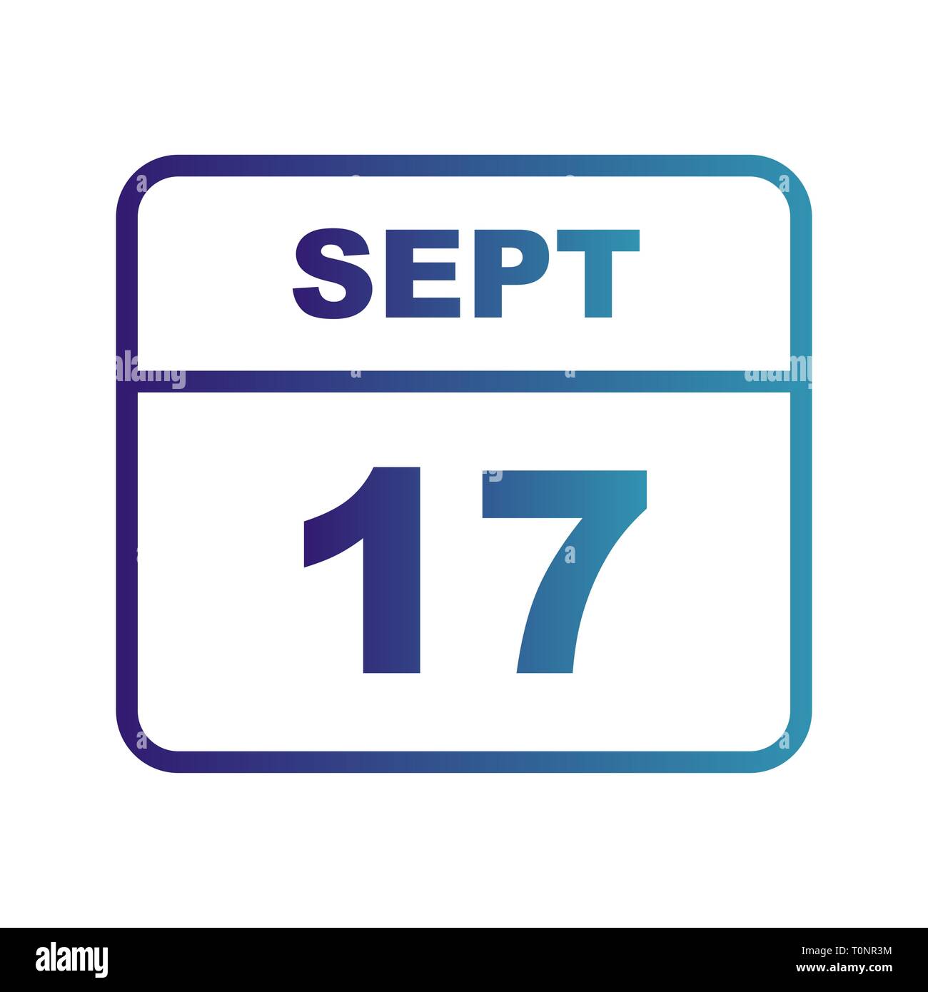 September 17th Date on a Single Day Calendar Stock Photo - Alamy