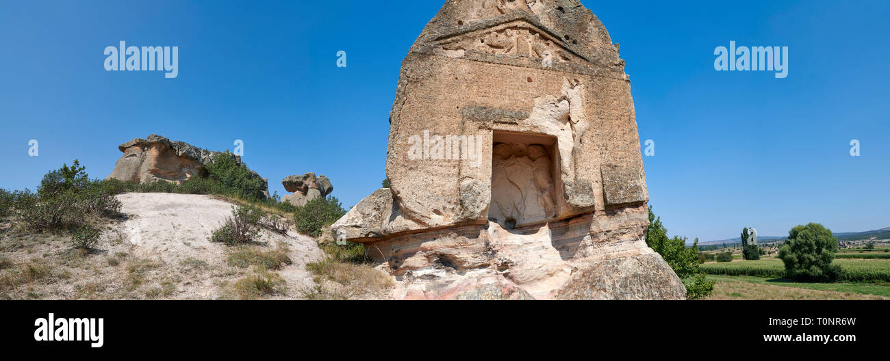 Phrygian temple of Aslankaya, 7th century BC. Phyrigian Valley, Emre ...