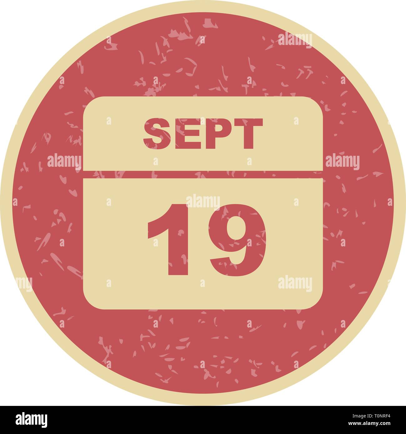 September 19th Date on a Single Day Calendar Stock Photo - Alamy