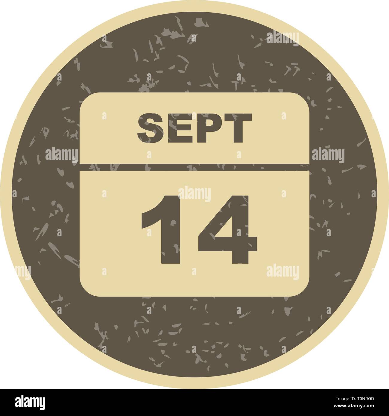 September 14th Date on a Single Day Calendar Stock Photo - Alamy