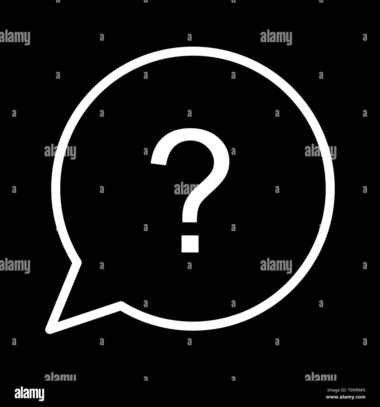 Illustration Question Icon Stock Photo - Alamy