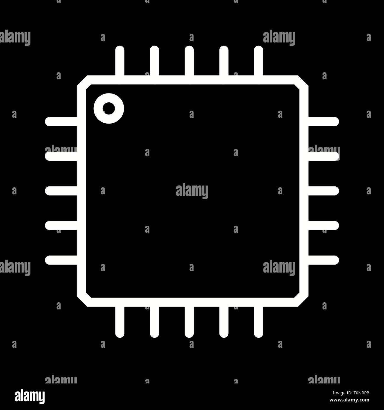 Illustration Processor Icon Stock Photo - Alamy