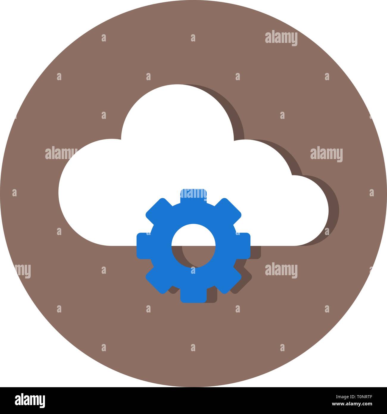 Illustration Cloud Settings Icon Stock Photo - Alamy