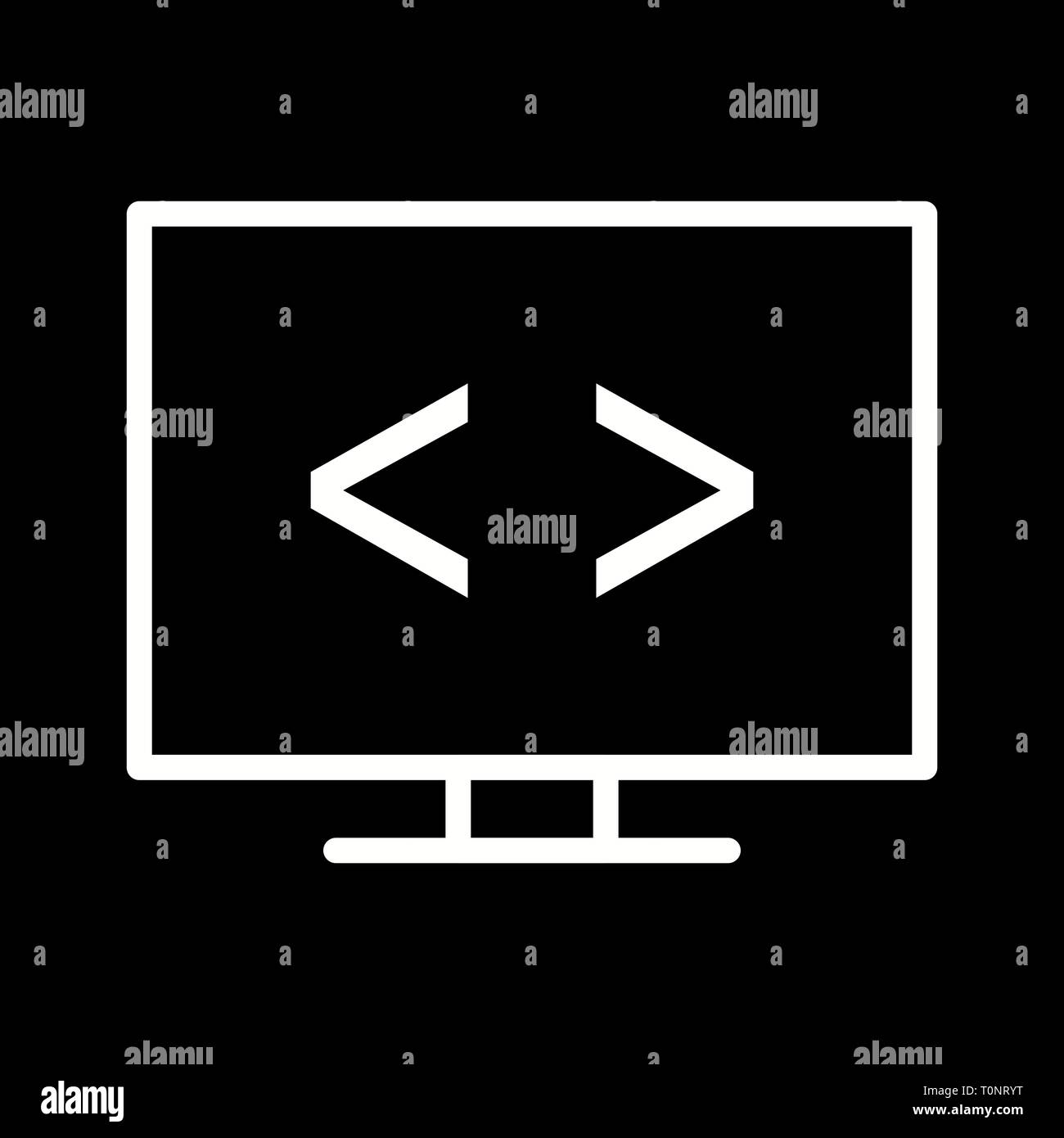 Illustration Code optimization Icon Stock Photo - Alamy
