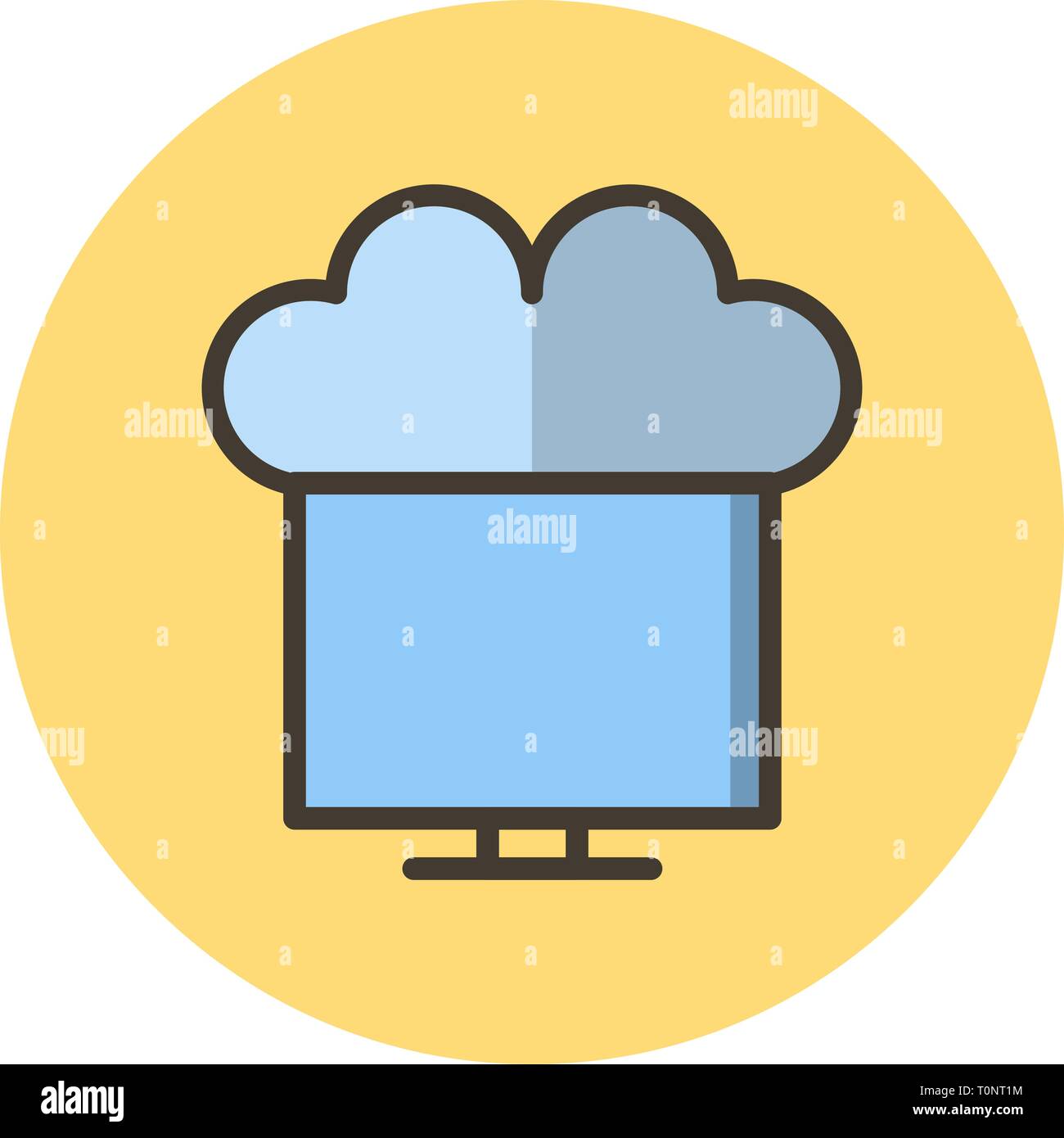 Illustration Connected to Cloud Icon Stock Photo - Alamy