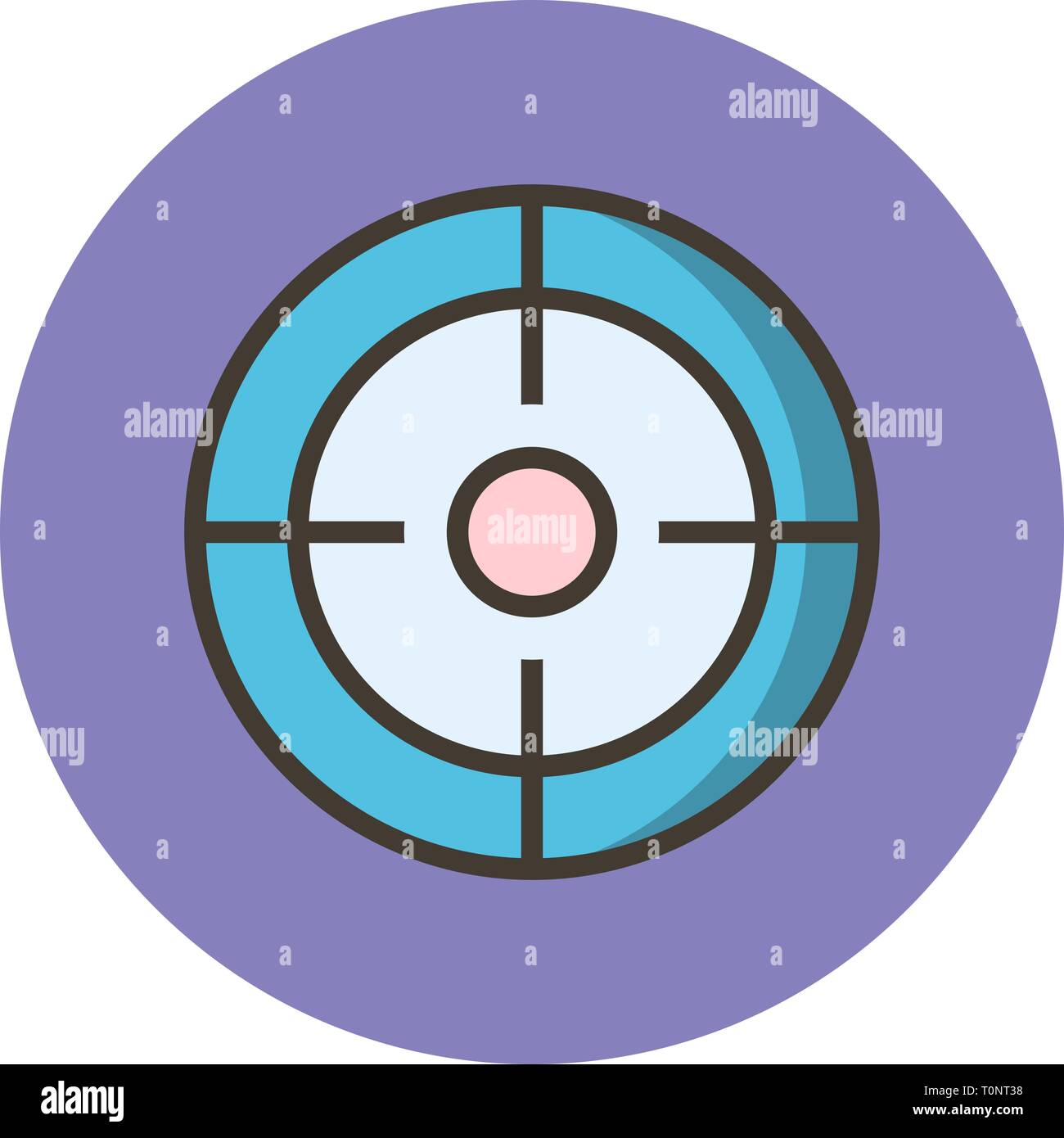 Illustration Target Icon Stock Photo - Alamy