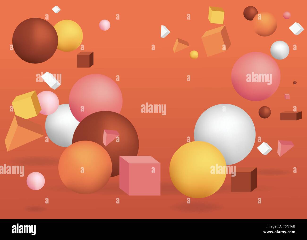 3d figures realistic vector primitives composition abstract minimalism ...