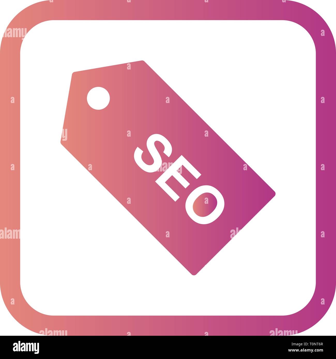 Illustration SEO Tag Icon Stock Photo - Alamy