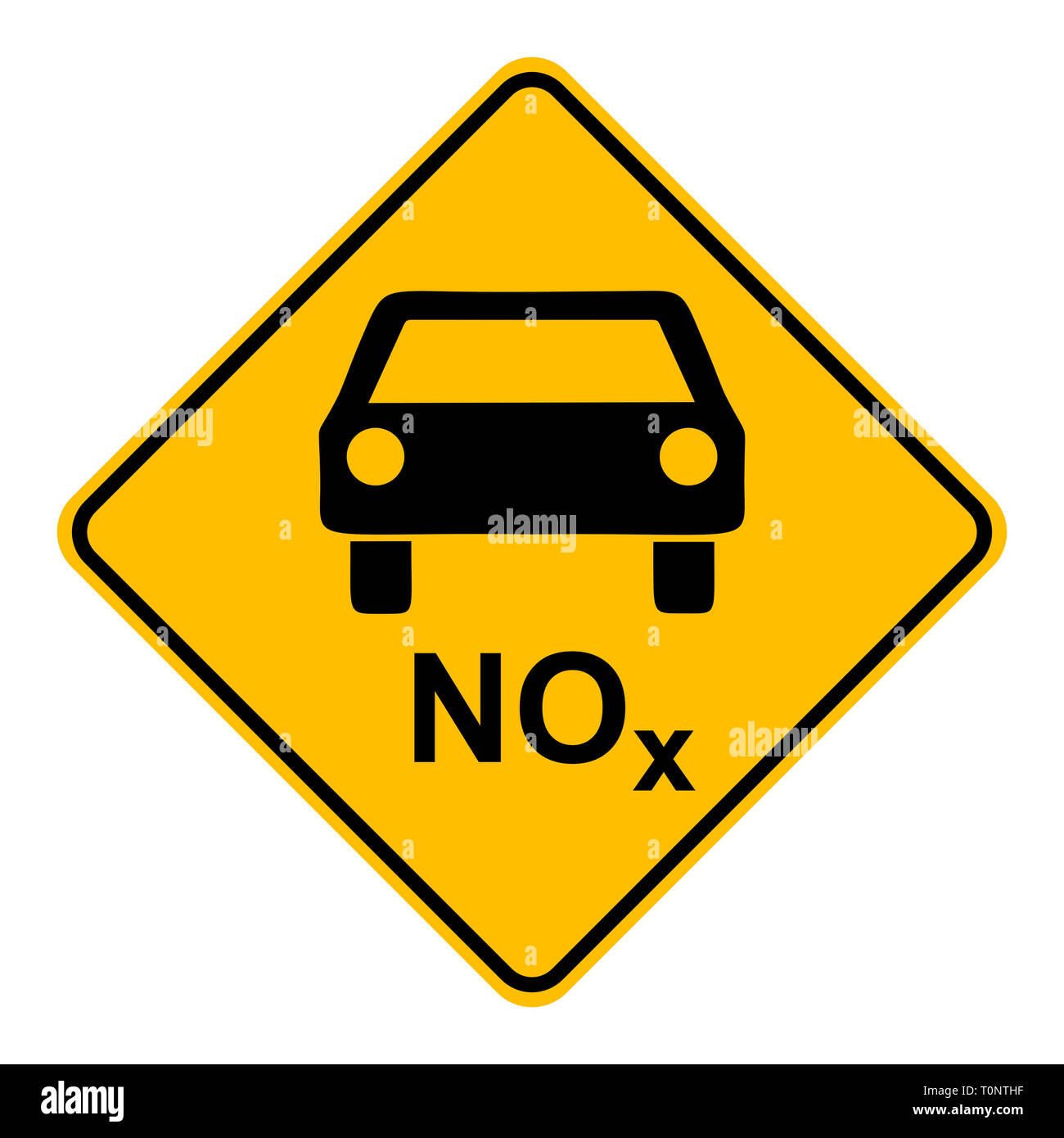 NOx car and road sign Stock Photo - Alamy