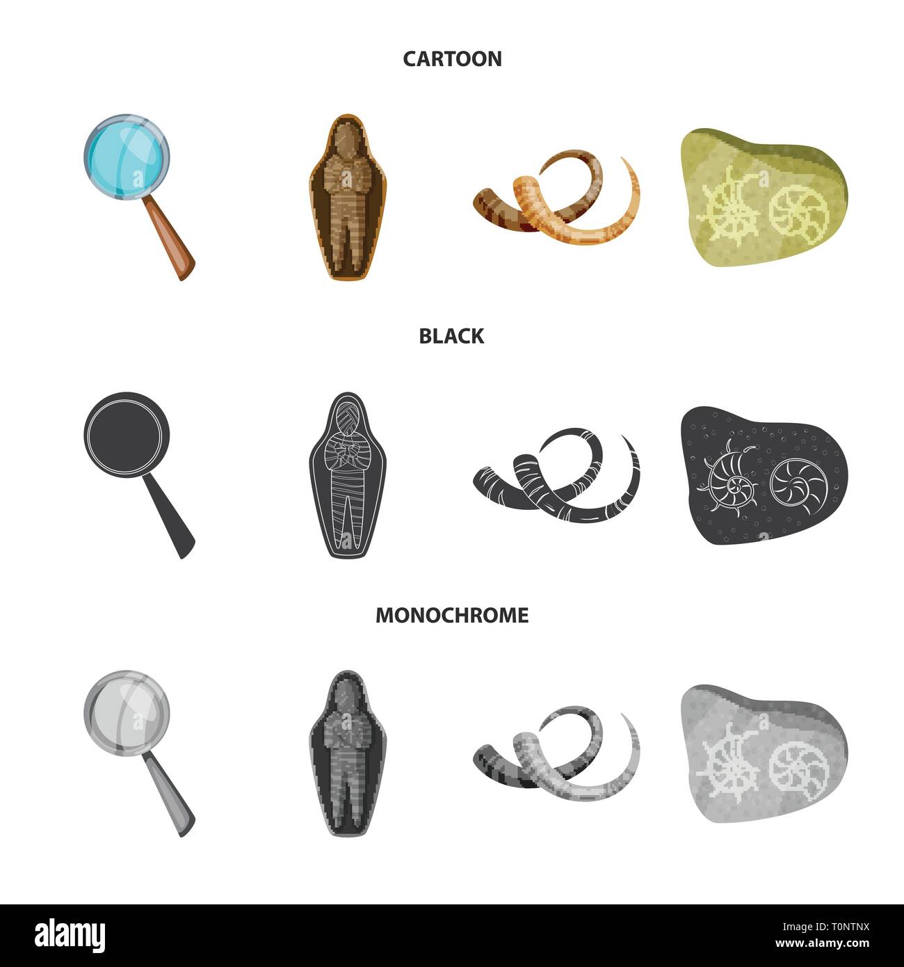 lens,mummy,horn,rock,glass,ancient,tusk,black,tool,Egypt,mammoth,figure ...