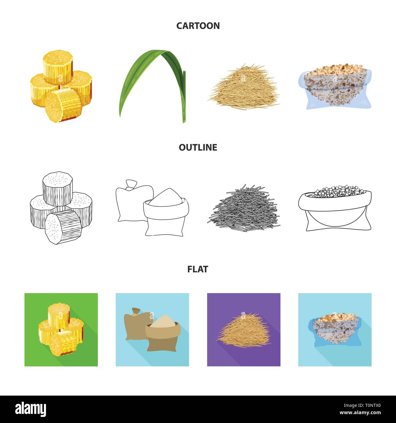 piece,bag,bagasse,cube,sand,raw,granulated,brown,sweetness,material ...