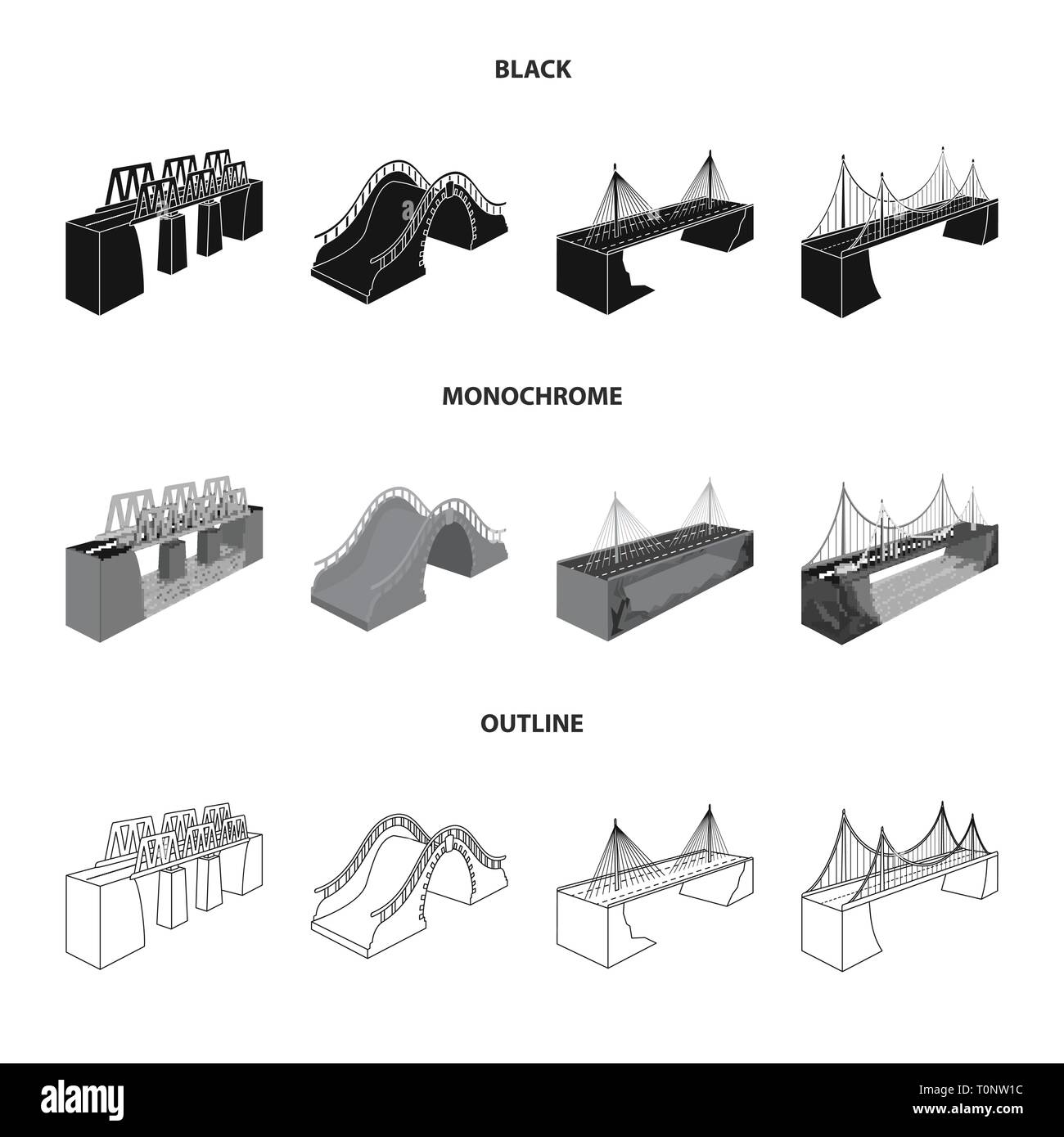 bridge,modern,pedestrian,mounted,rock,railway,concrete,railroad,long ...