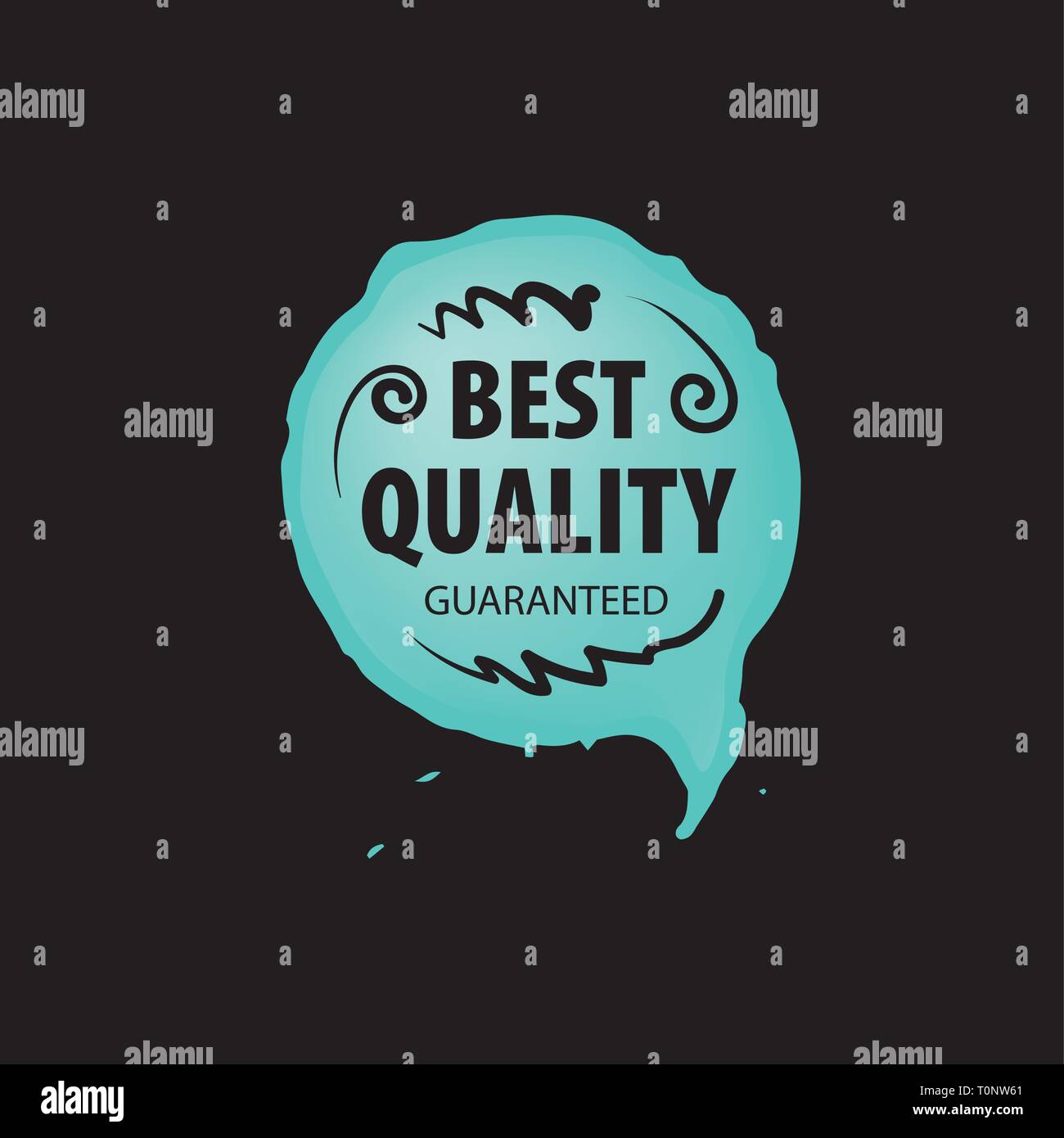 Vector mark of the best quality of the product drawn by hand Stock ...