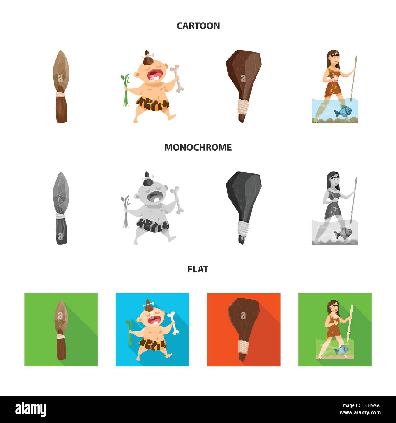 arrow,kid,cudgel,woman,spear,prehistoric,weapon,neanderthal,stone,sweet ...
