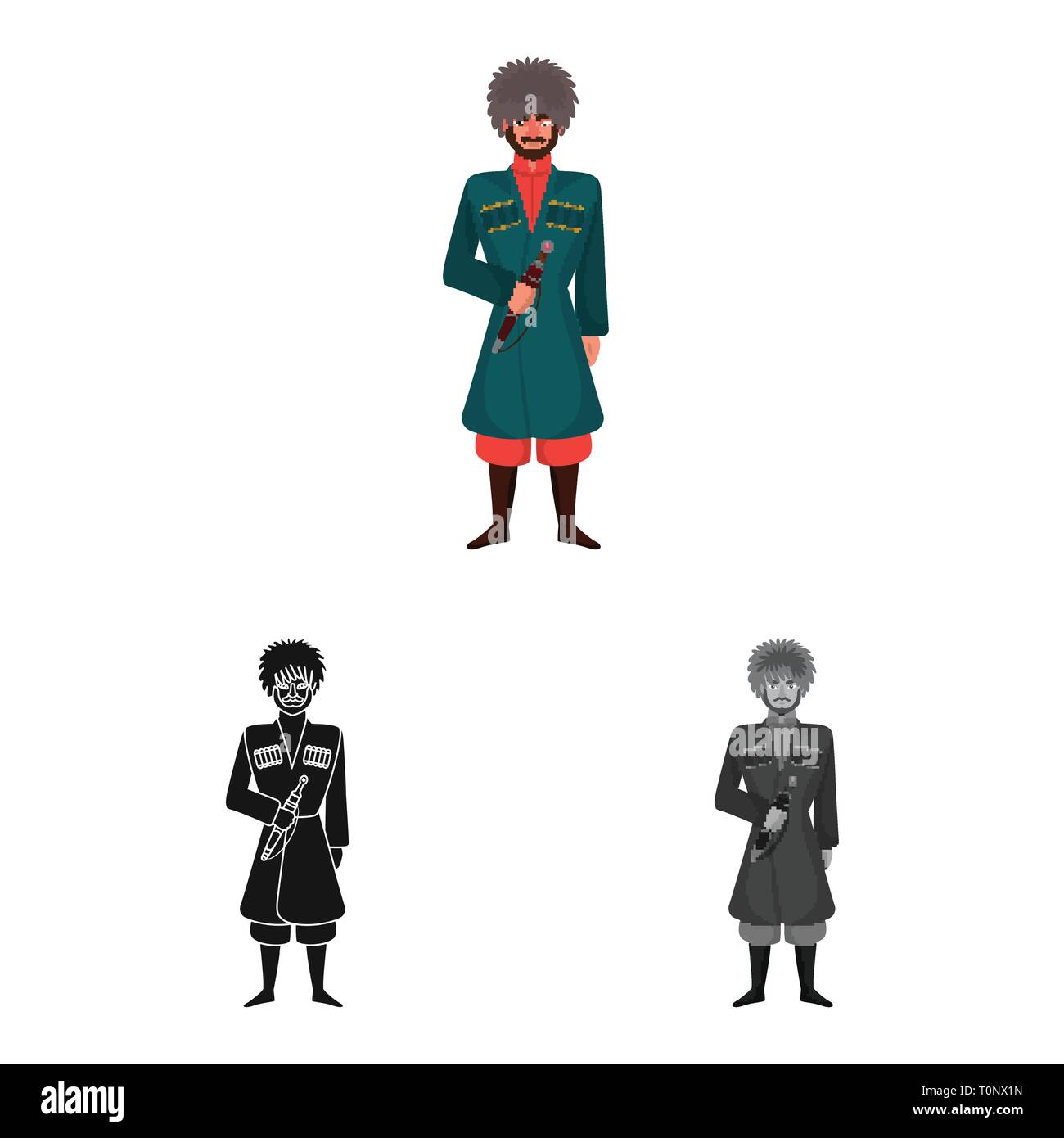 Vector design of Georgian and man icon. Collection of Georgian and ...