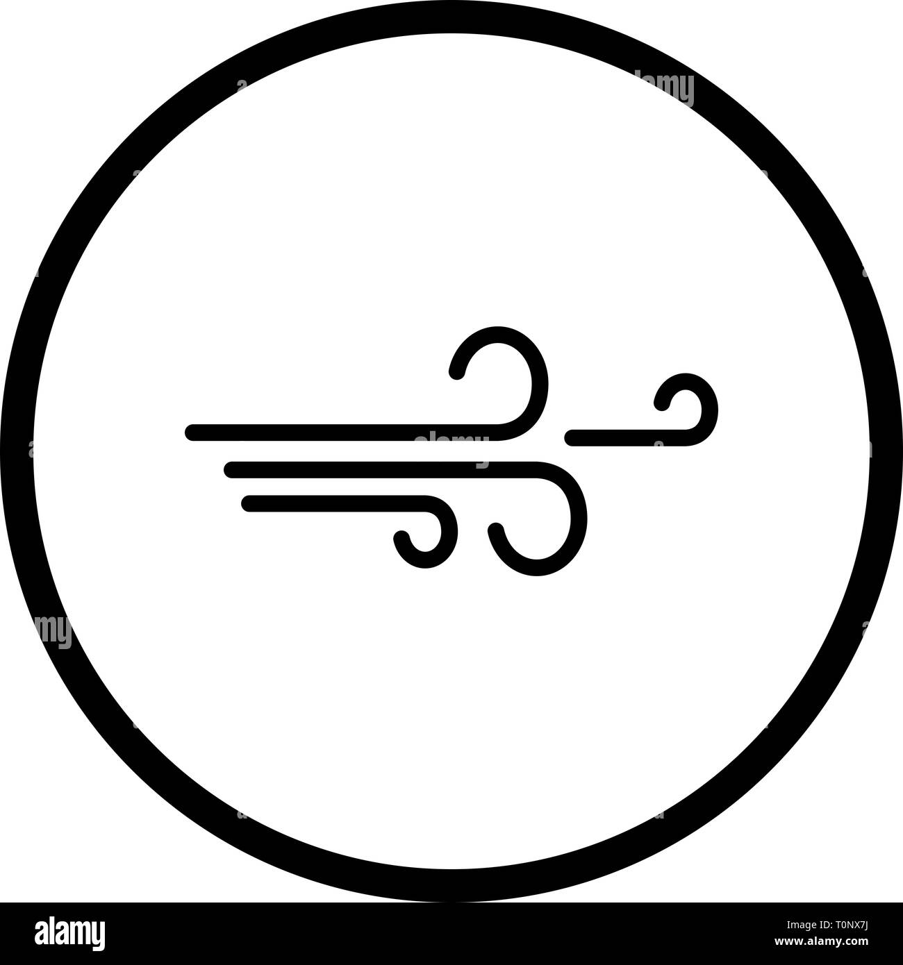 Illustration Wind Icon Stock Photo - Alamy