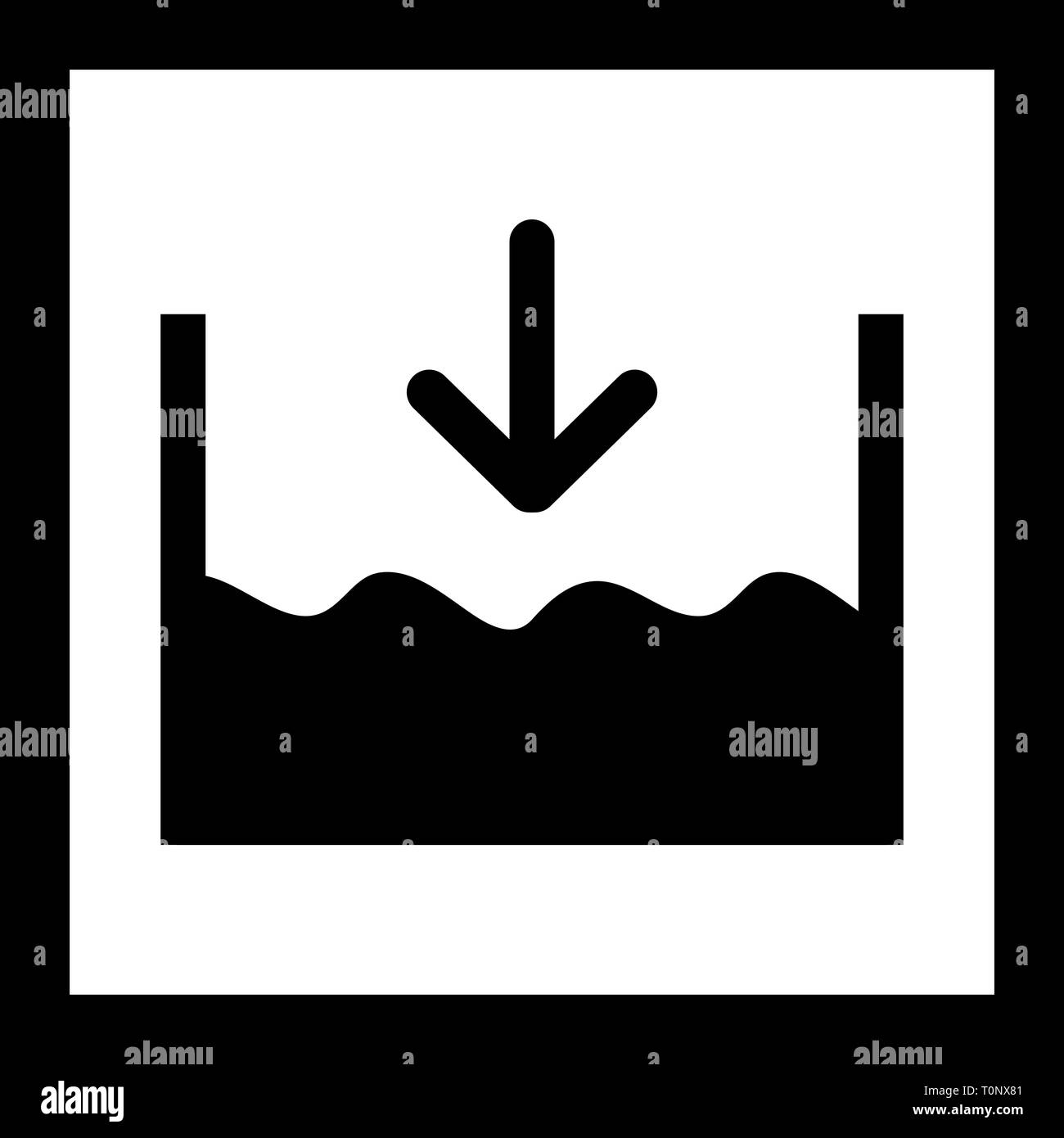 Illustration Below sea level Icon Stock Photo - Alamy