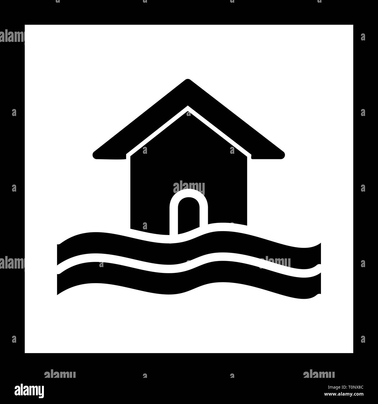 Illustration Flood Symbol Icon Stock Photo - Alamy