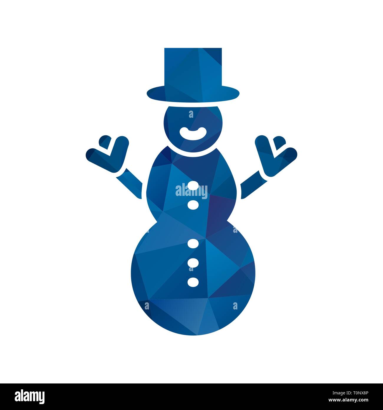 Illustration Snowman Icon Stock Photo - Alamy