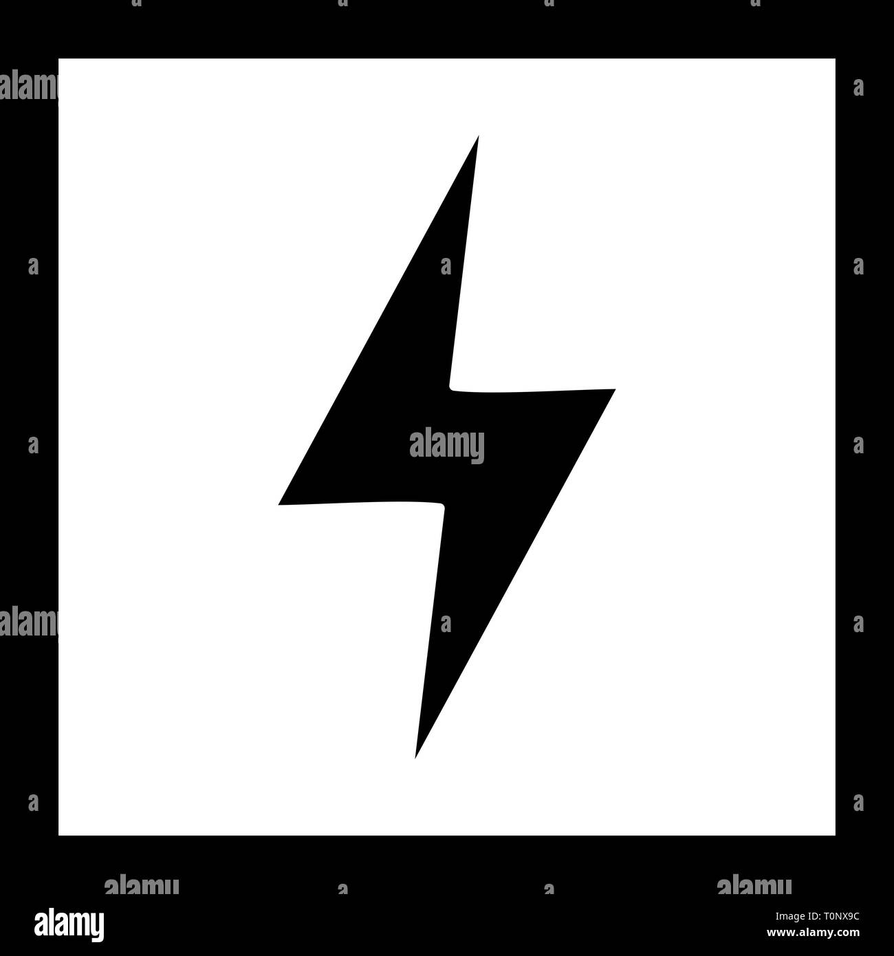Illustration Lightning Button Icon Stock Photo - Alamy