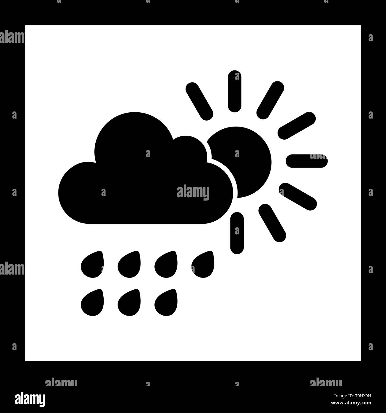 Illustration Summer Rain Icon Stock Photo - Alamy