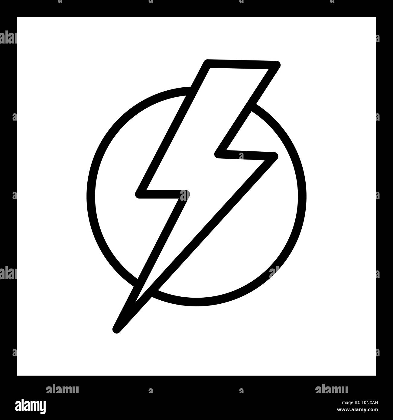 Illustration Electric Shock Icon Stock Photo - Alamy