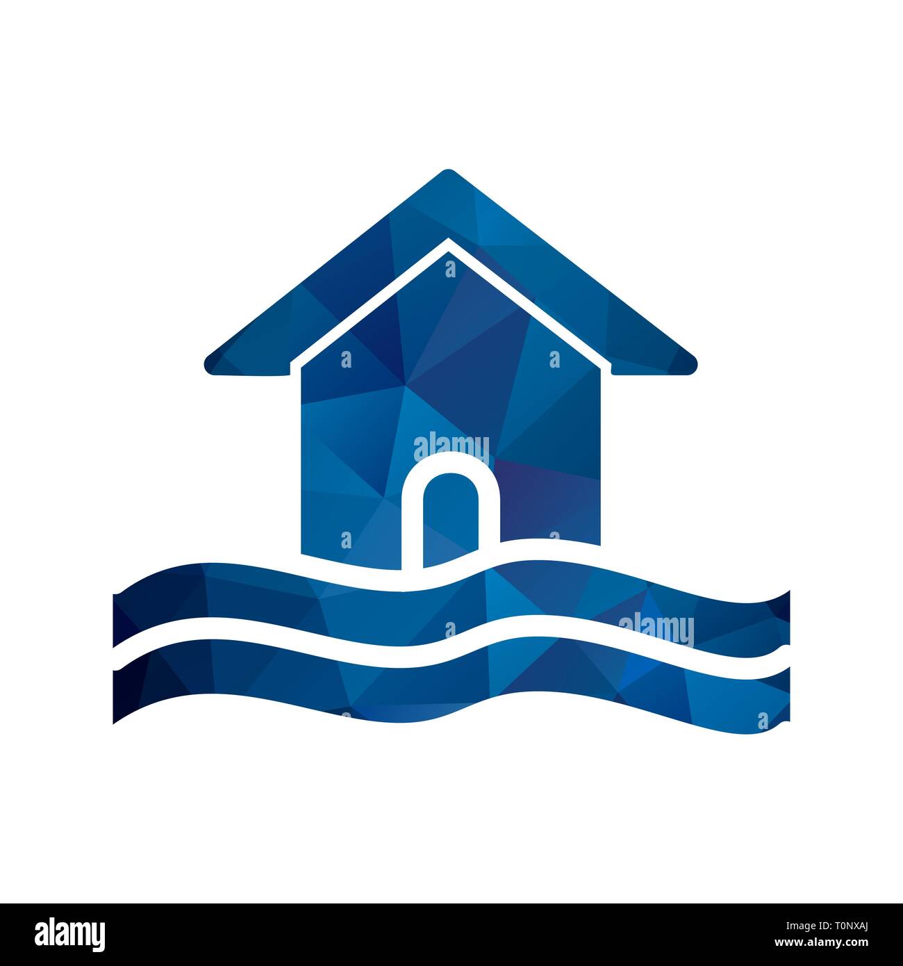 Illustration Flood Symbol Icon Stock Photo - Alamy